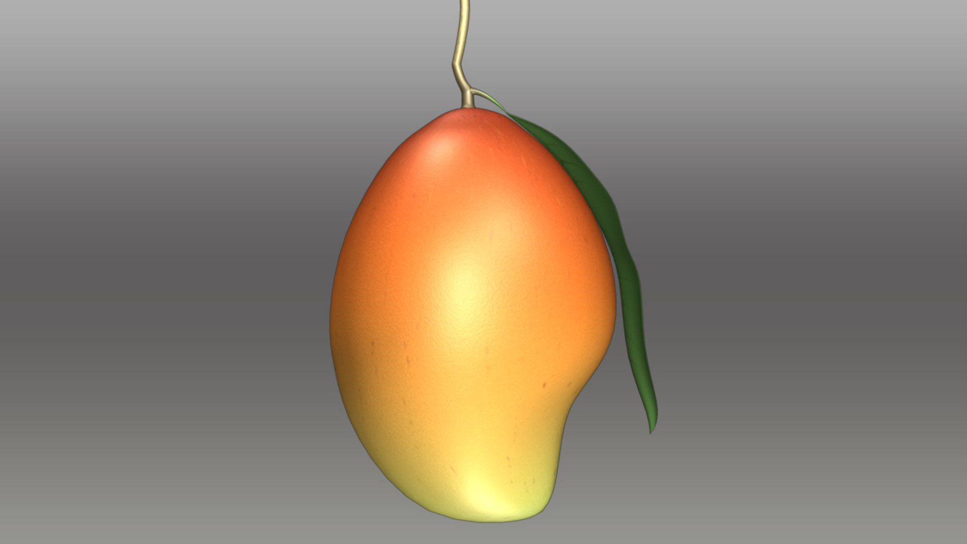 mango juicy fruit 3d model