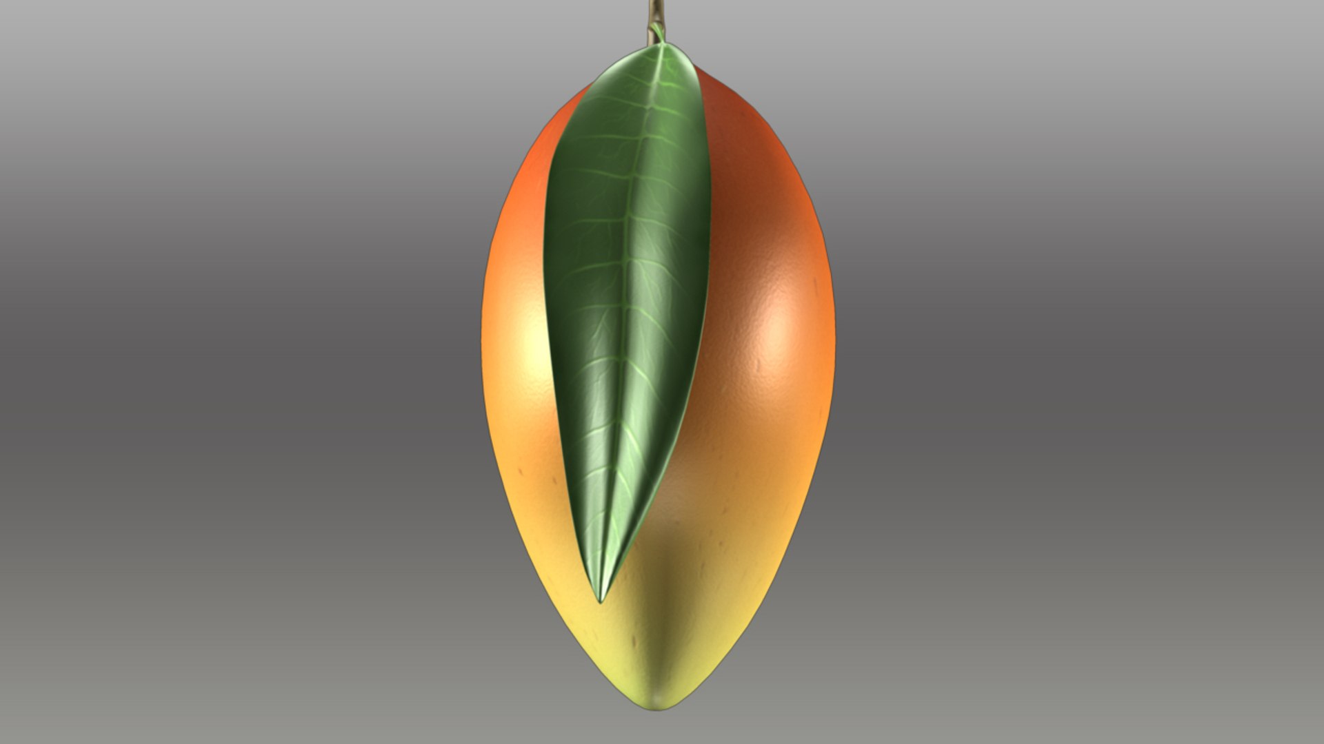 mango juicy fruit 3d model
