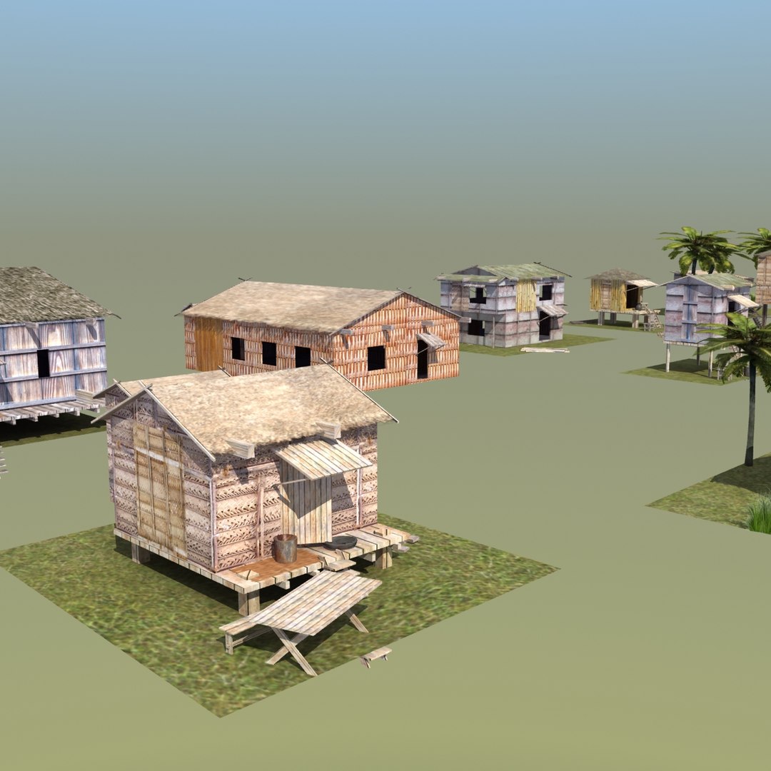 Vietnamese Huts Vietnam 3ds