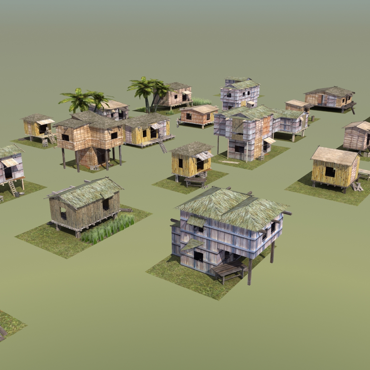 vietnamese huts vietnam 3ds