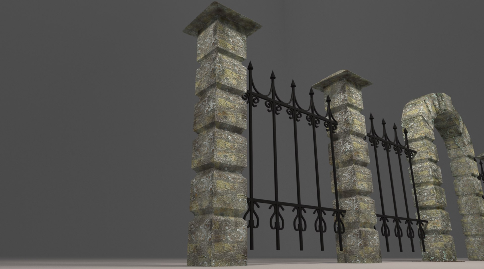 3D model stone fence - TurboSquid 1280041