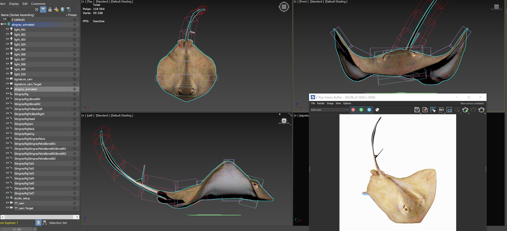 3D model Stingray Animated - TurboSquid 2149714