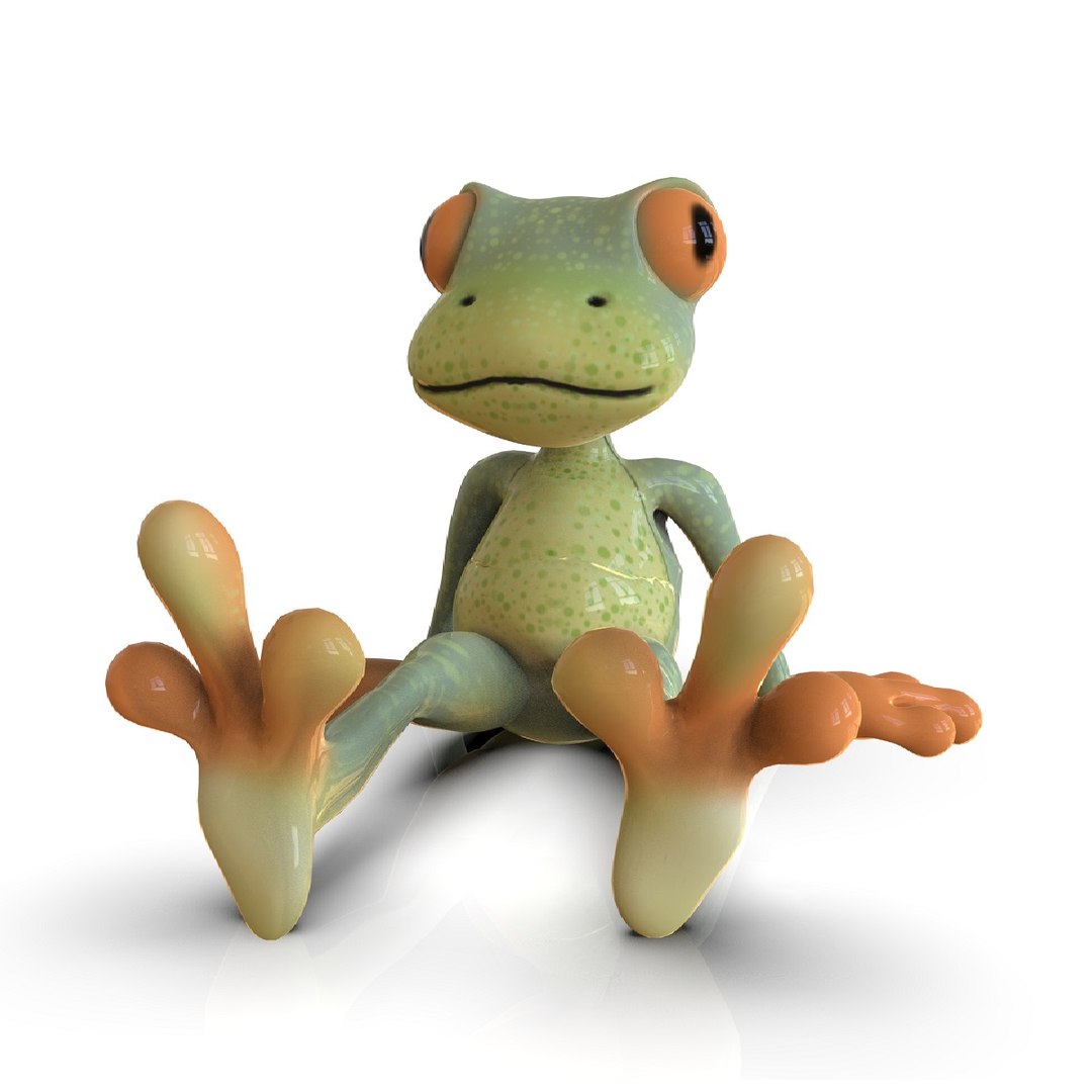 3D Model Frog Toon - TurboSquid 1903189