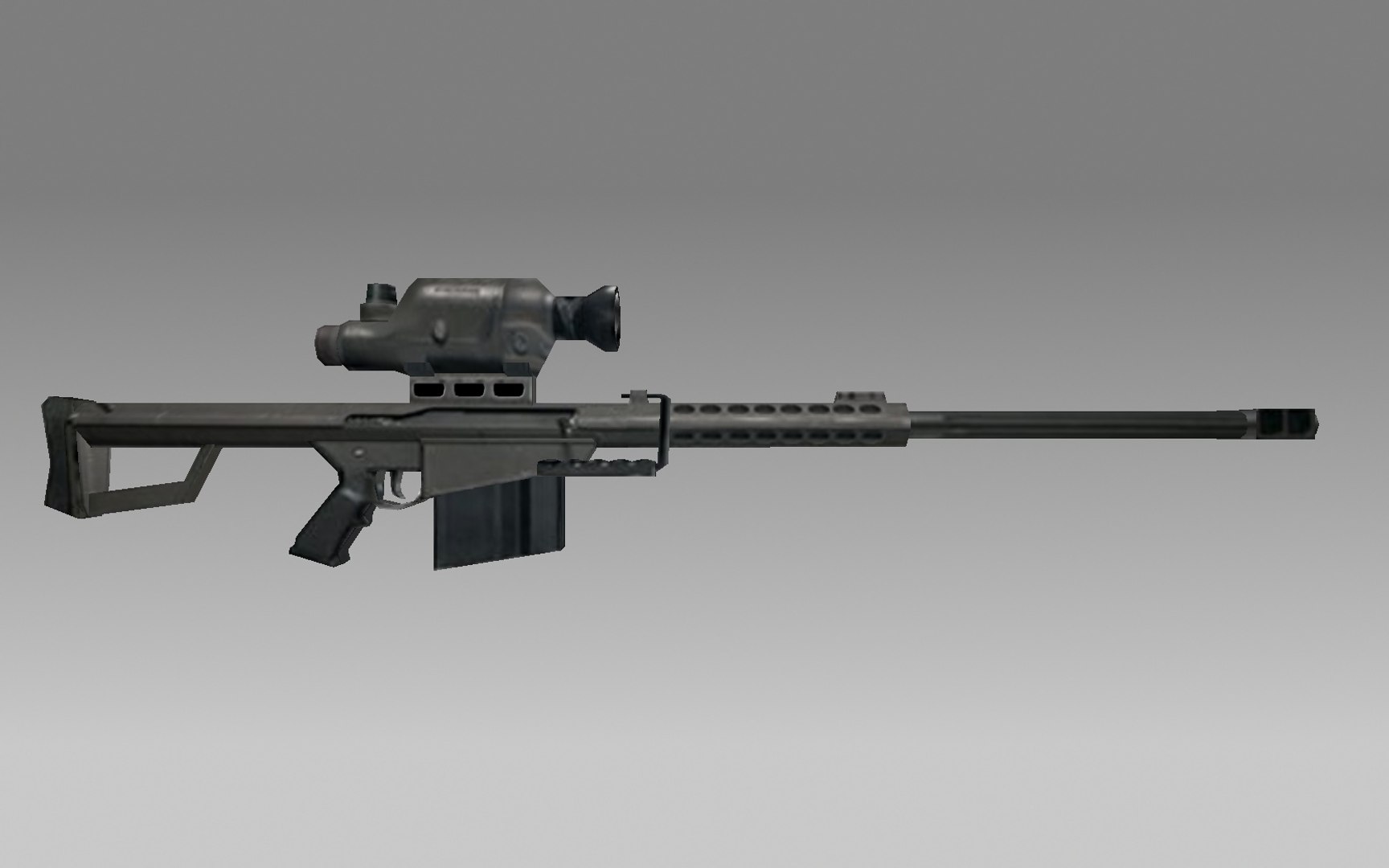 Barrett M82 Rifle Gun 3d Model