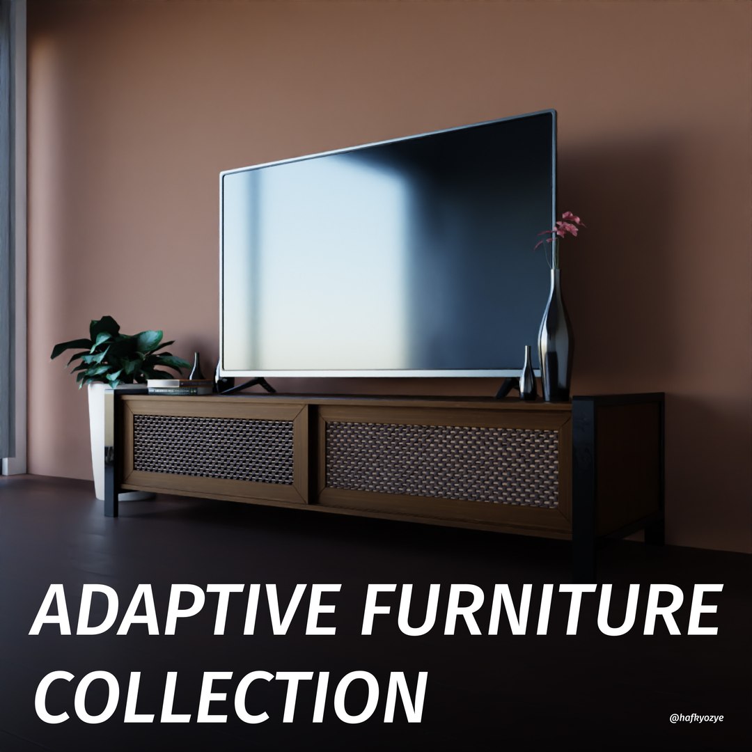 3D Adaptive Furniture Television Desk Model - TurboSquid 1872986