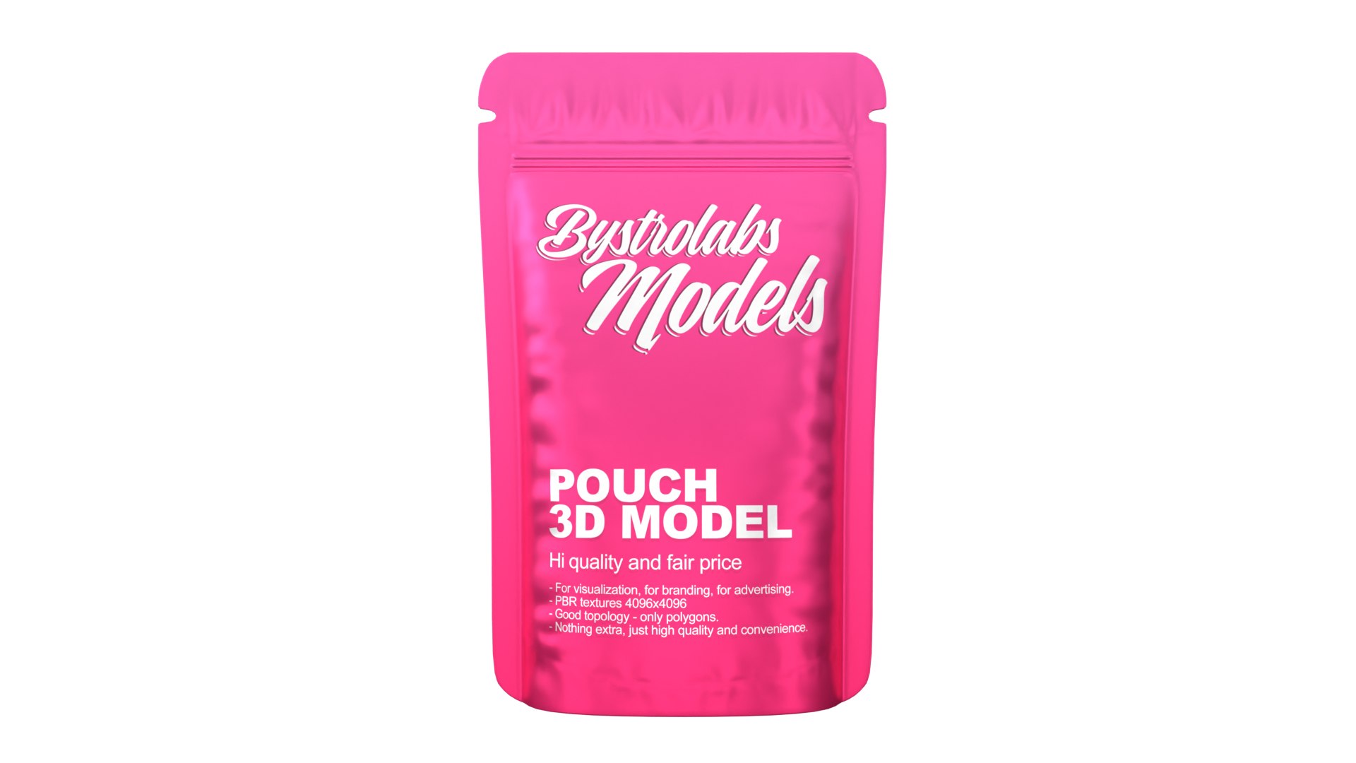 Pink Food Pouch 3D Model - TurboSquid 2221684