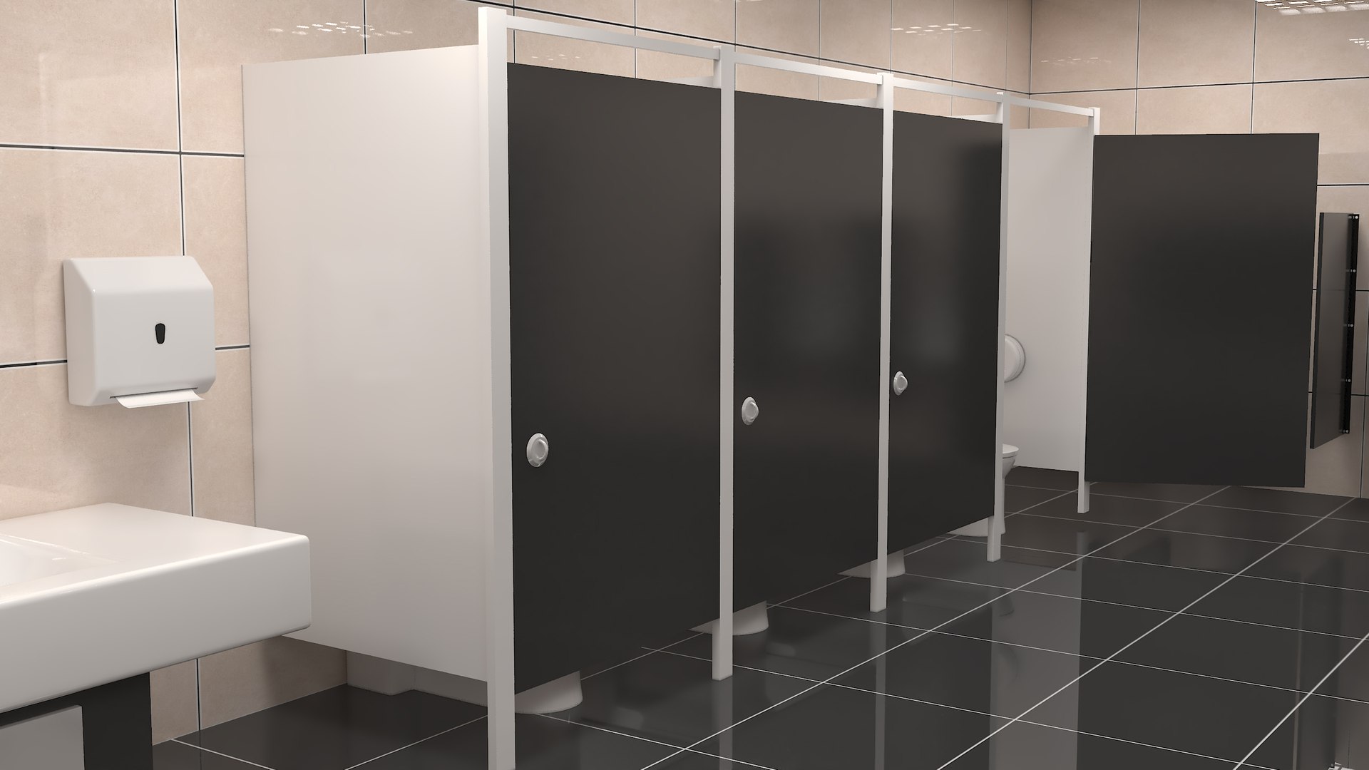 3D Model Realistic Bathroom Scene - TurboSquid 2271787