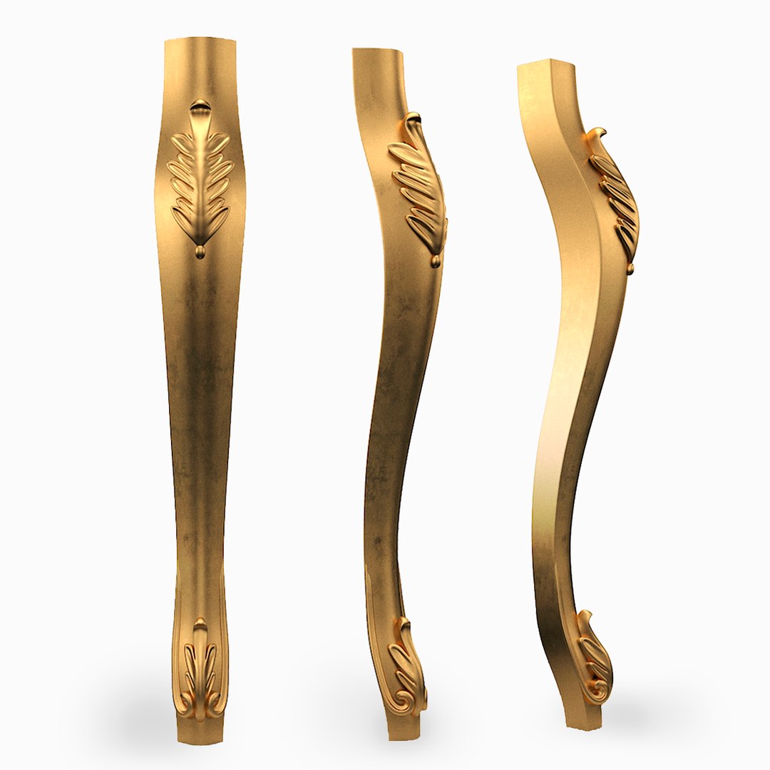 3D Model Furniture Leg Classic Cabriolle - TurboSquid 2149482