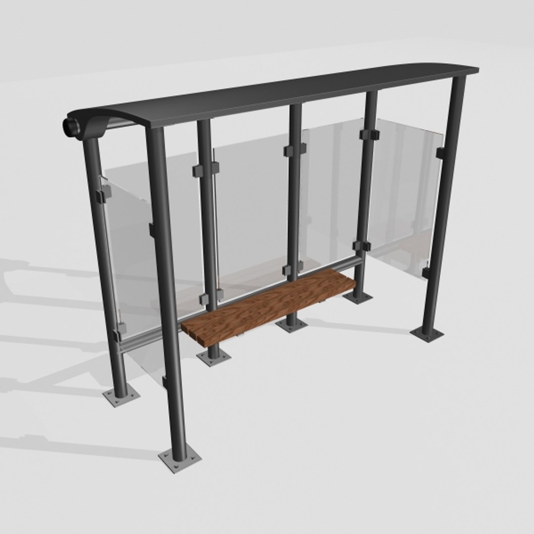 3D Realistic Bus Stop Model - TurboSquid 1582562