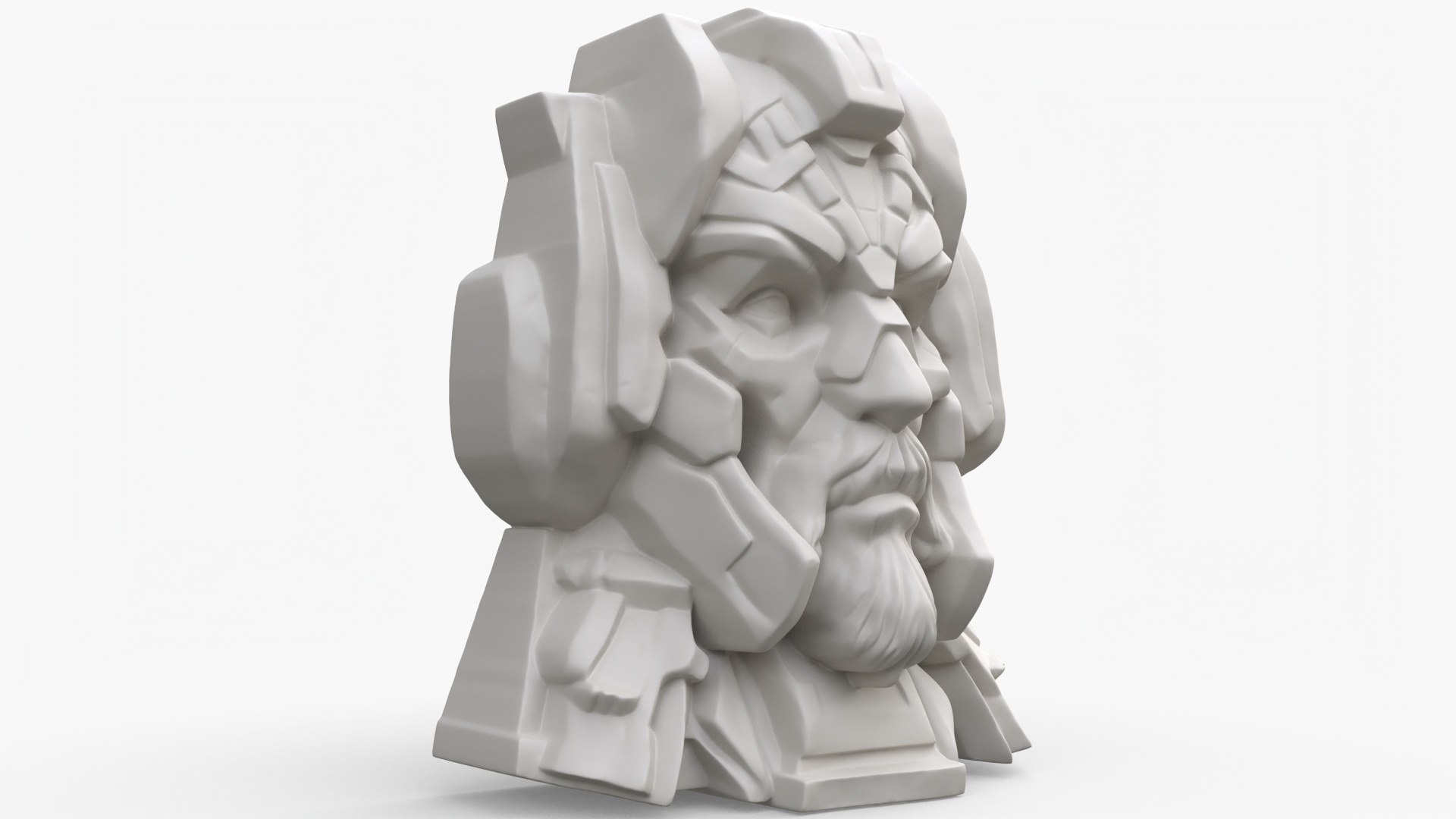 3D Stone Sentinel Bust 8 - TurboSquid 2187751