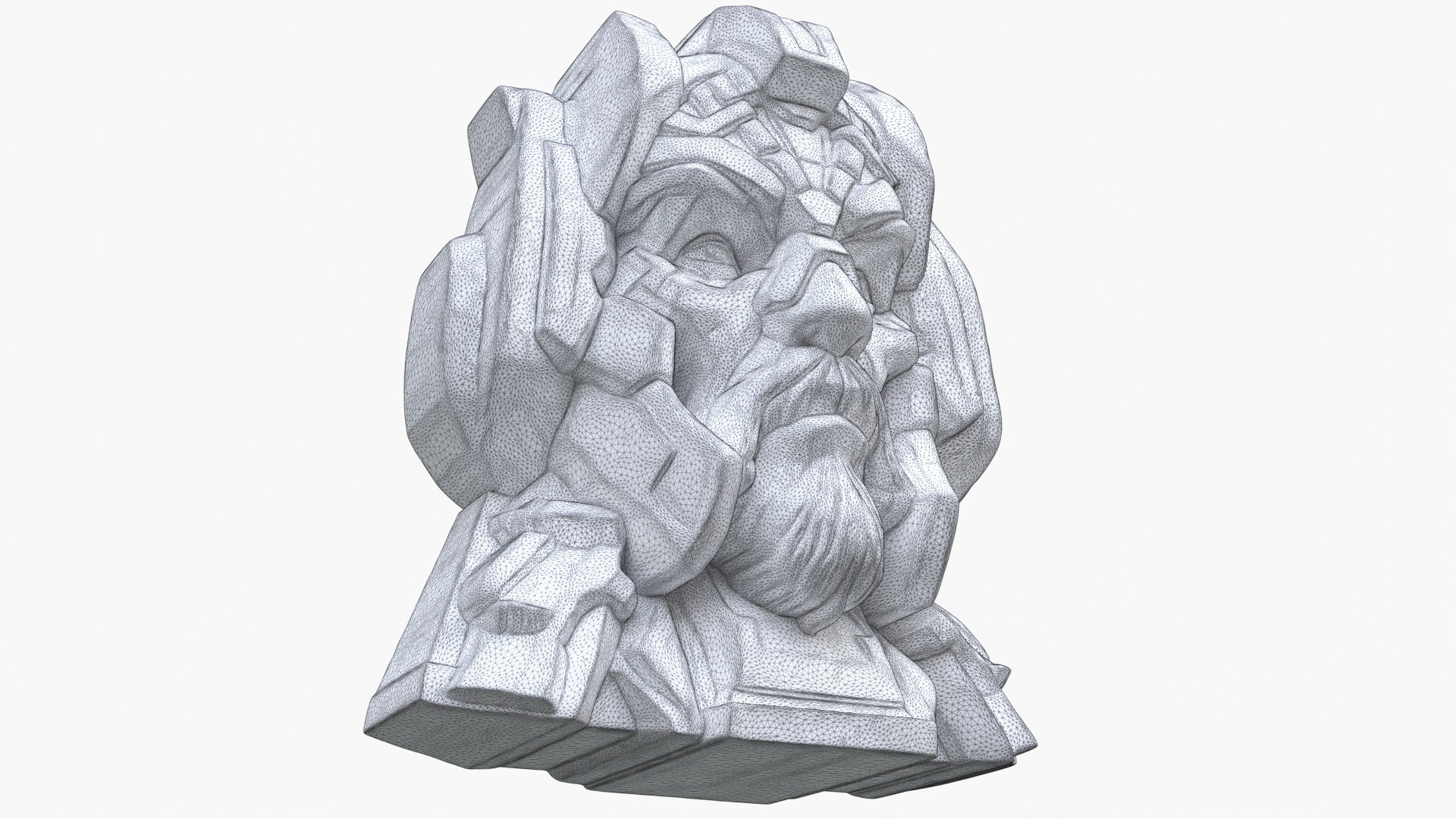 3D Stone Sentinel Bust 8 - TurboSquid 2187751