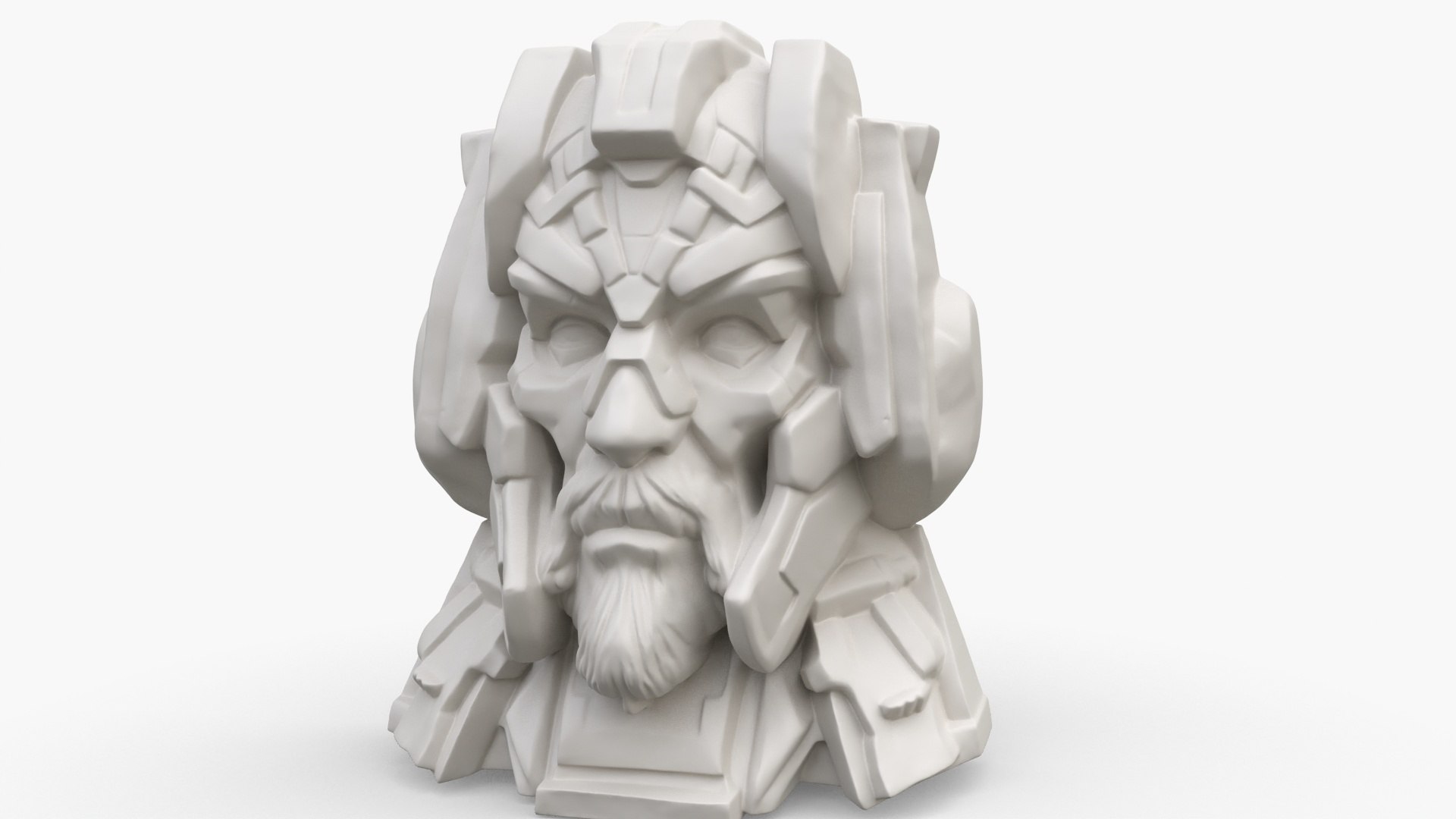 3D Stone Sentinel Bust 8 - TurboSquid 2187751