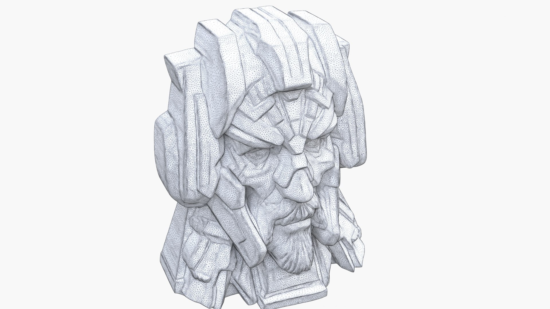 3D Stone Sentinel Bust 8 - TurboSquid 2187751