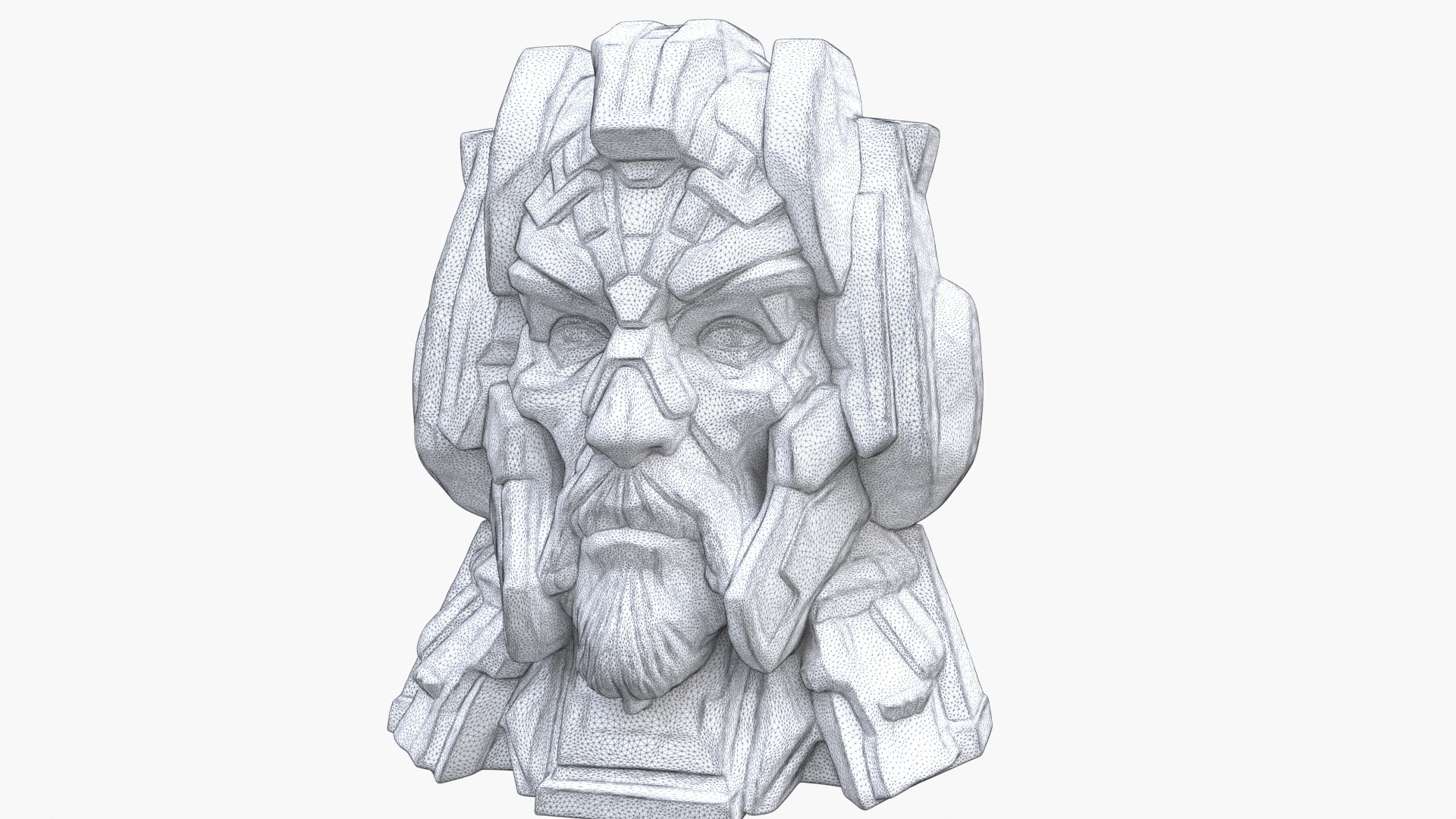 3D Stone Sentinel Bust 8 - TurboSquid 2187751
