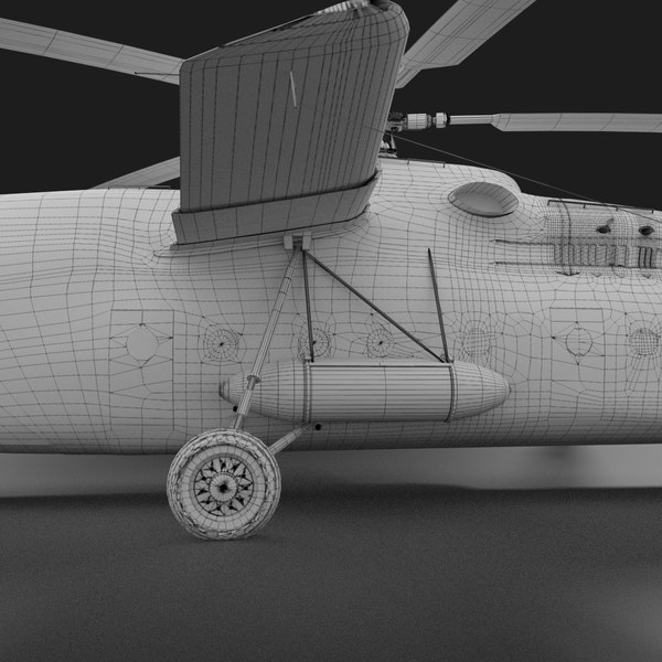 mil mi-6 transport helicopter 3d model