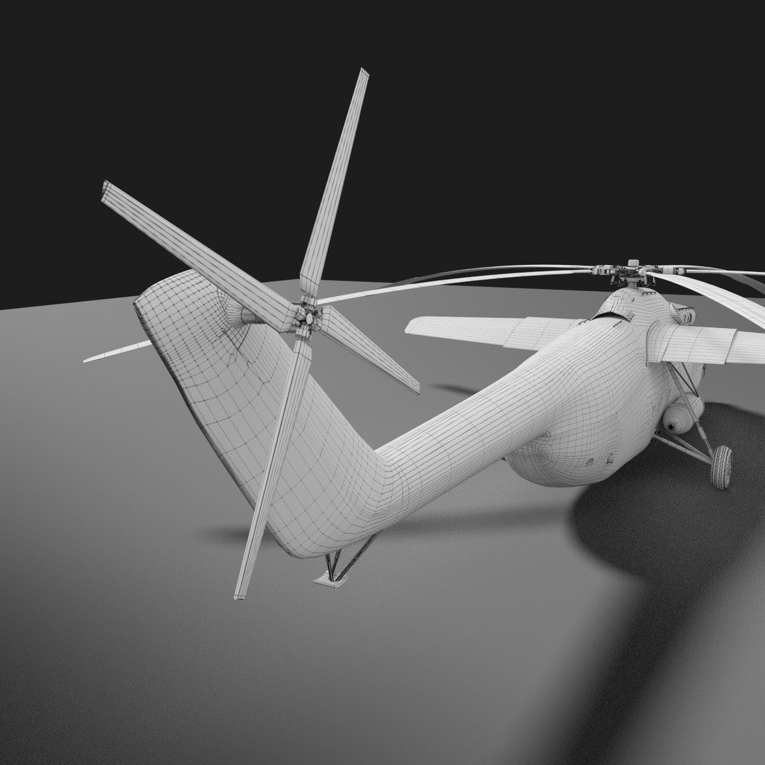 Mil Mi-6 Transport Helicopter 3d Model