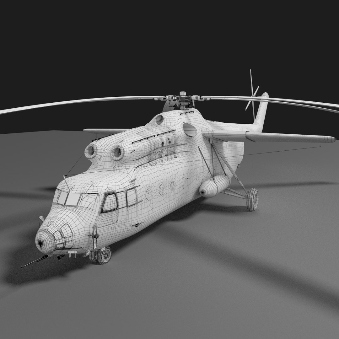 Mil Mi-6 Transport Helicopter 3d Model