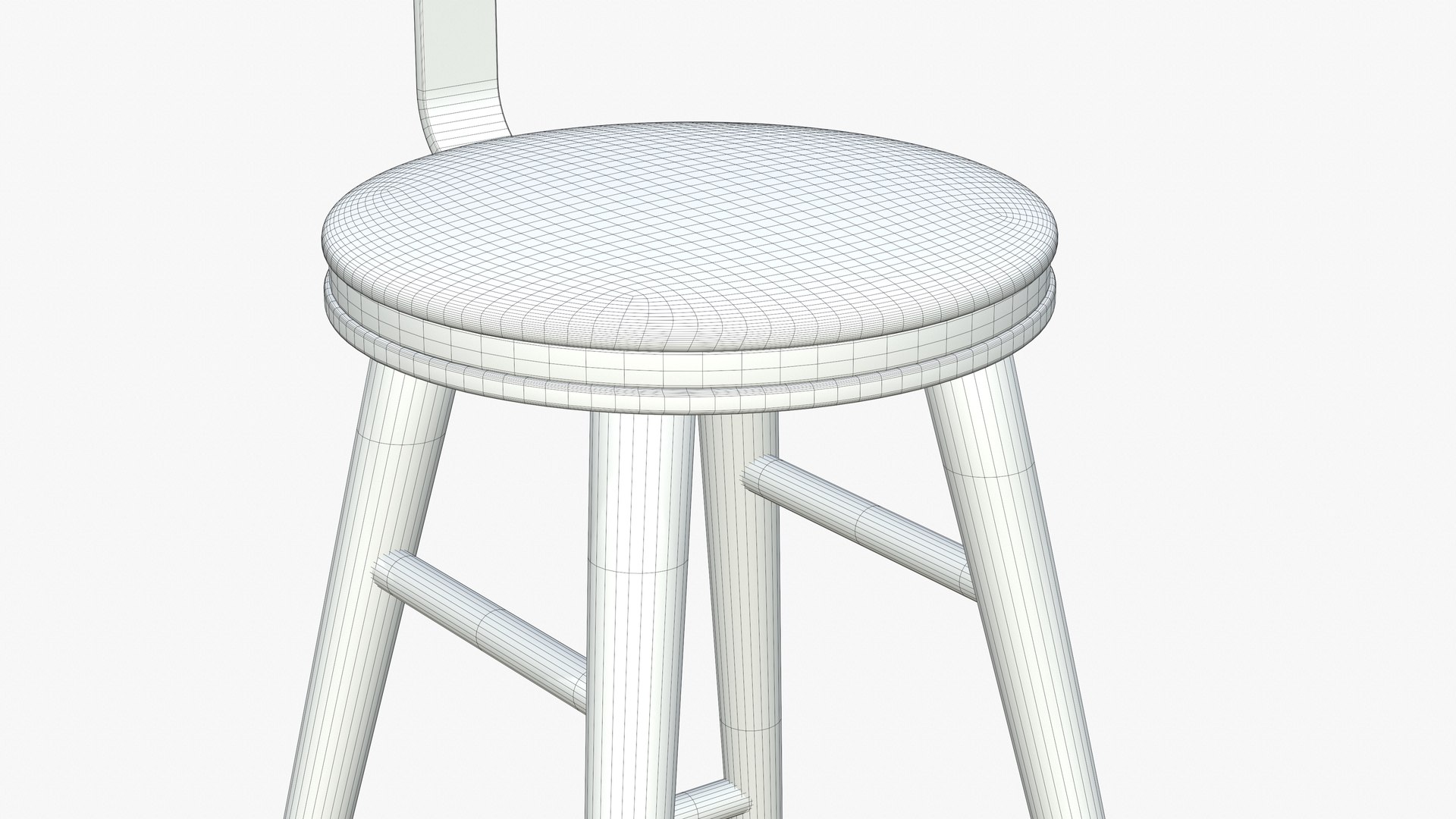 3D Stool Chair Black Modern - TurboSquid 1863674