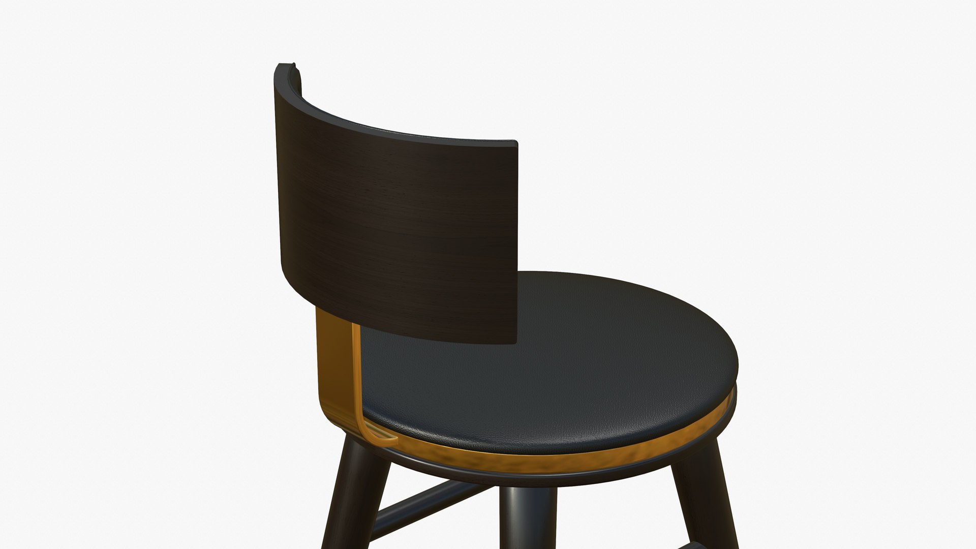 3D Stool Chair Black Modern - TurboSquid 1863674