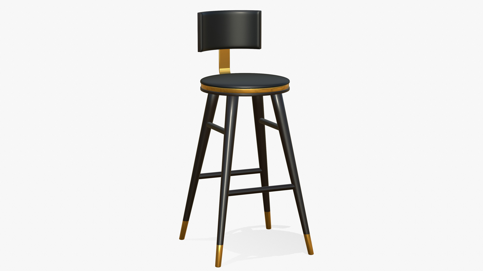 3D Stool Chair Black Modern - TurboSquid 1863674