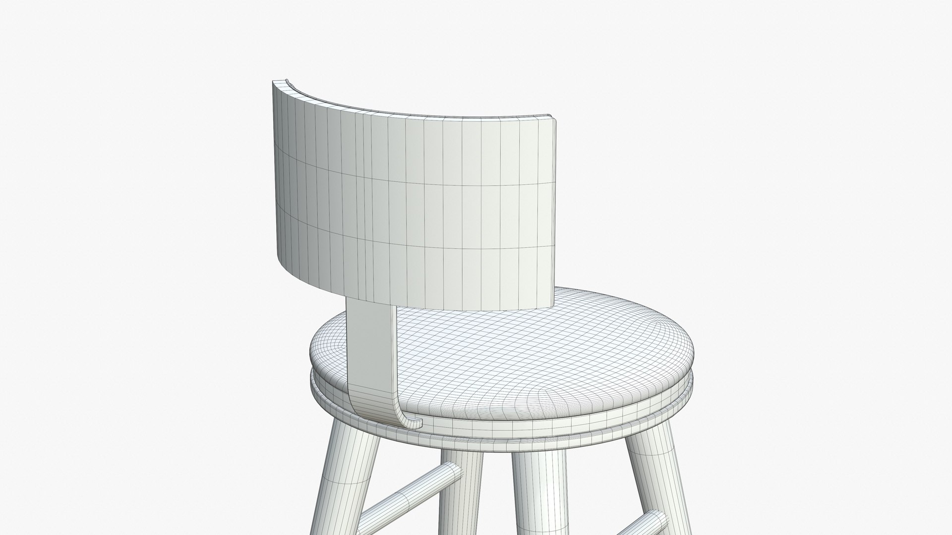 3D Stool Chair Black Modern - TurboSquid 1863674