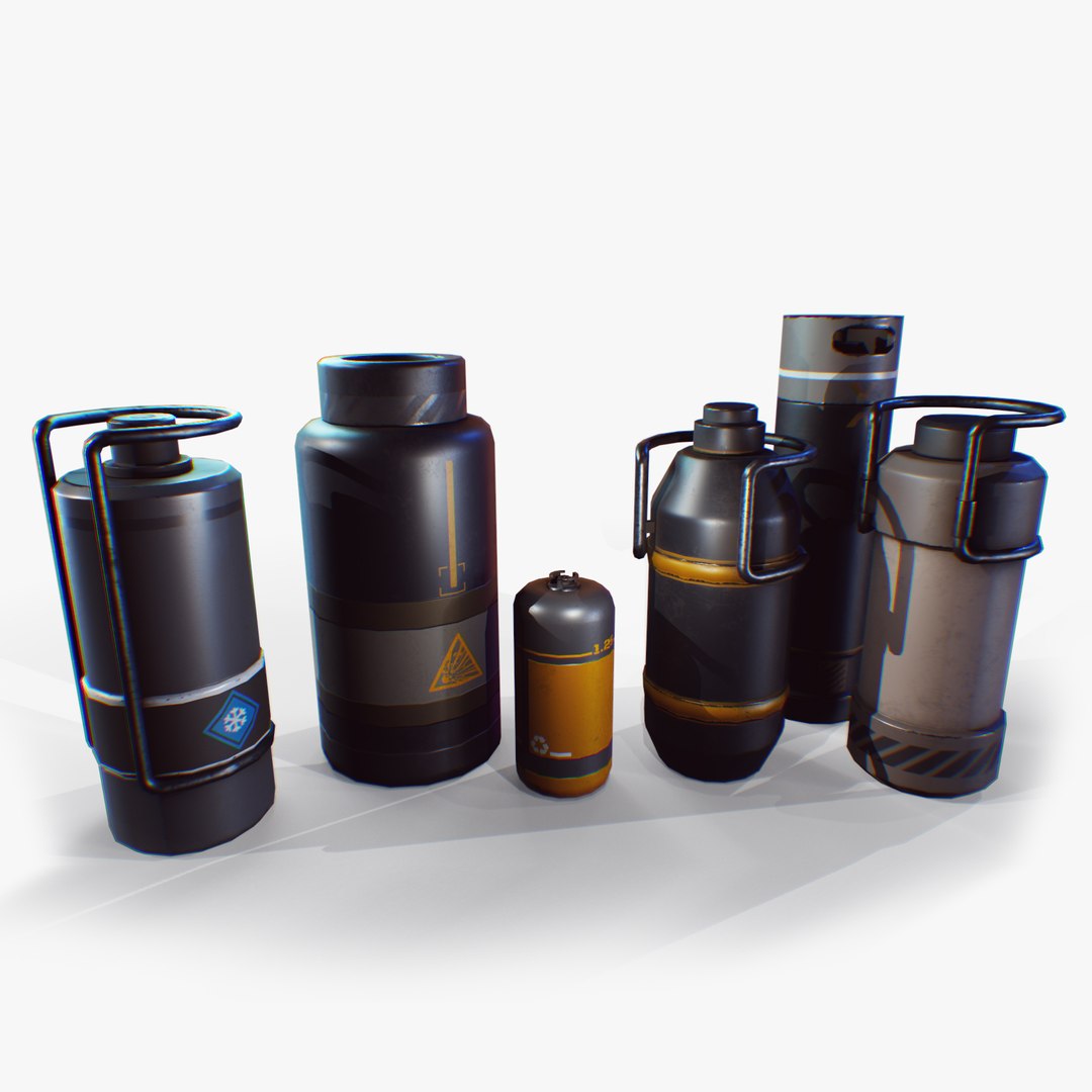 3D Sci-Fi Barrels Game-ready - TurboSquid 2035062