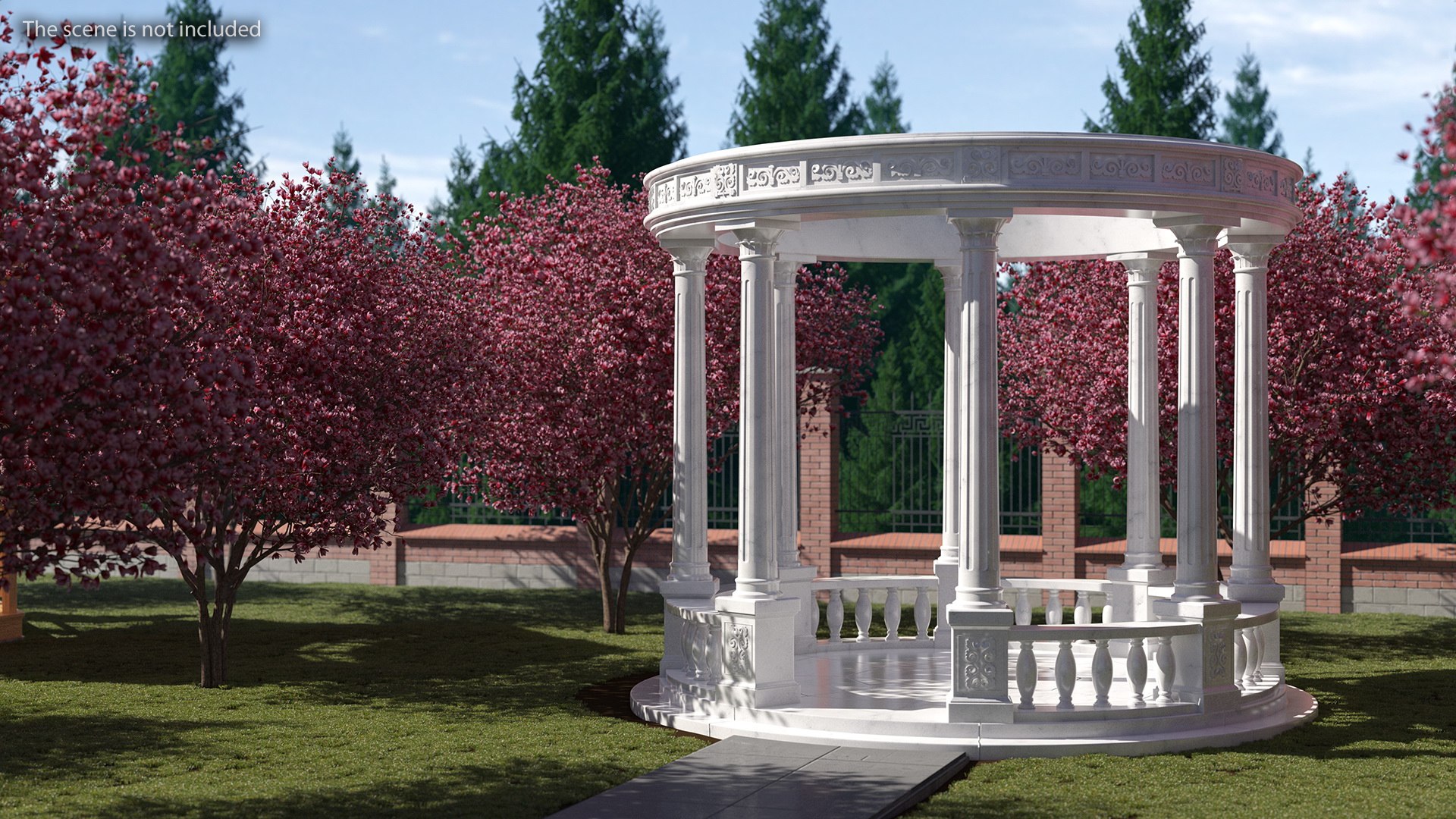 Marble Colonnade 3D Model - TurboSquid 1610834
