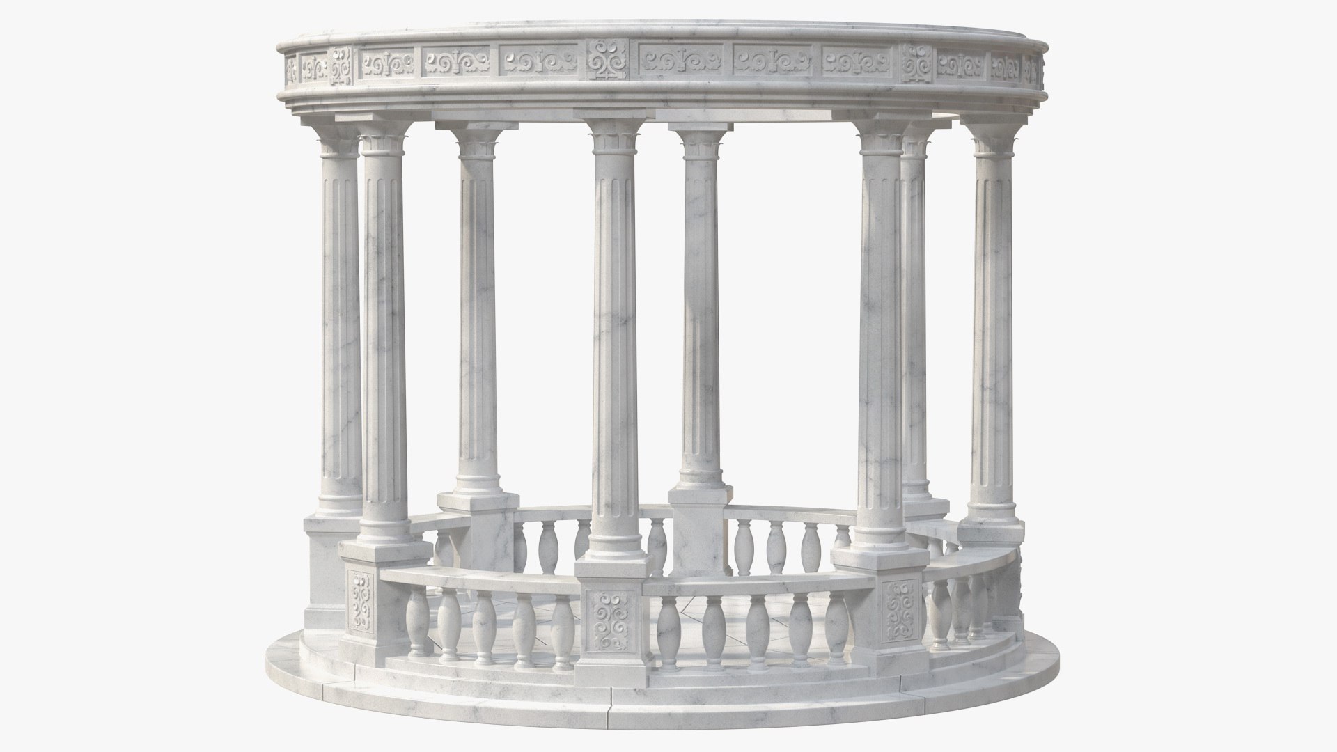 Marble Colonnade 3D Model - TurboSquid 1610834