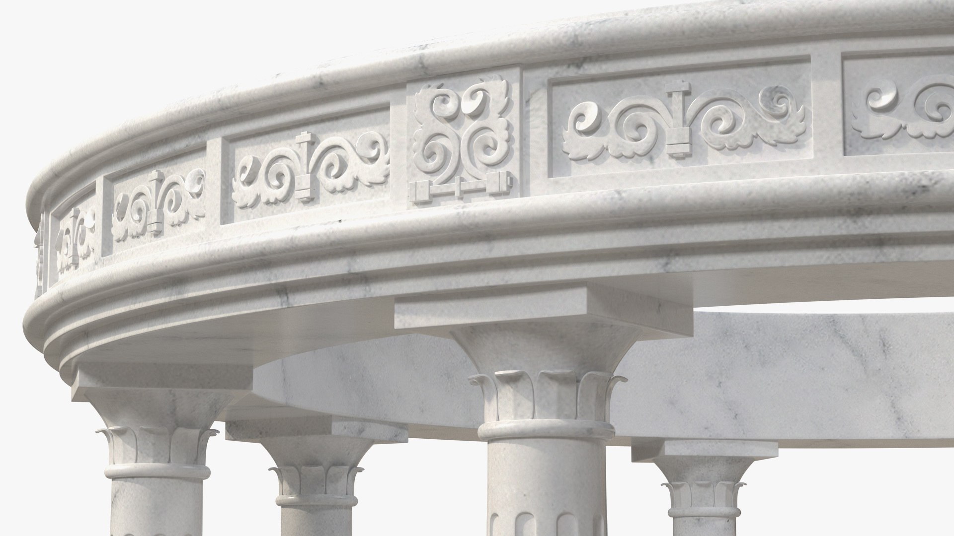 Marble colonnade 3D model - TurboSquid 1610834