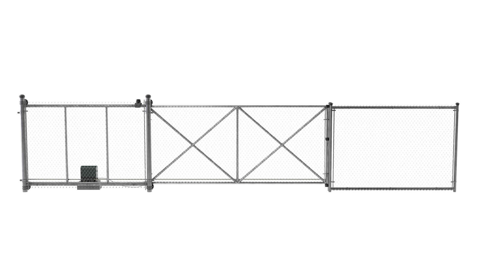 3D Fence With Automatic Gate - TurboSquid 2318218