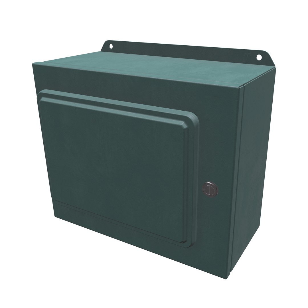 3D Metal Green Safe Model - TurboSquid 2419000