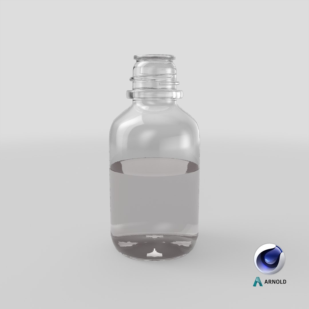 3D laboratory bottle small acetone - TurboSquid 1713534