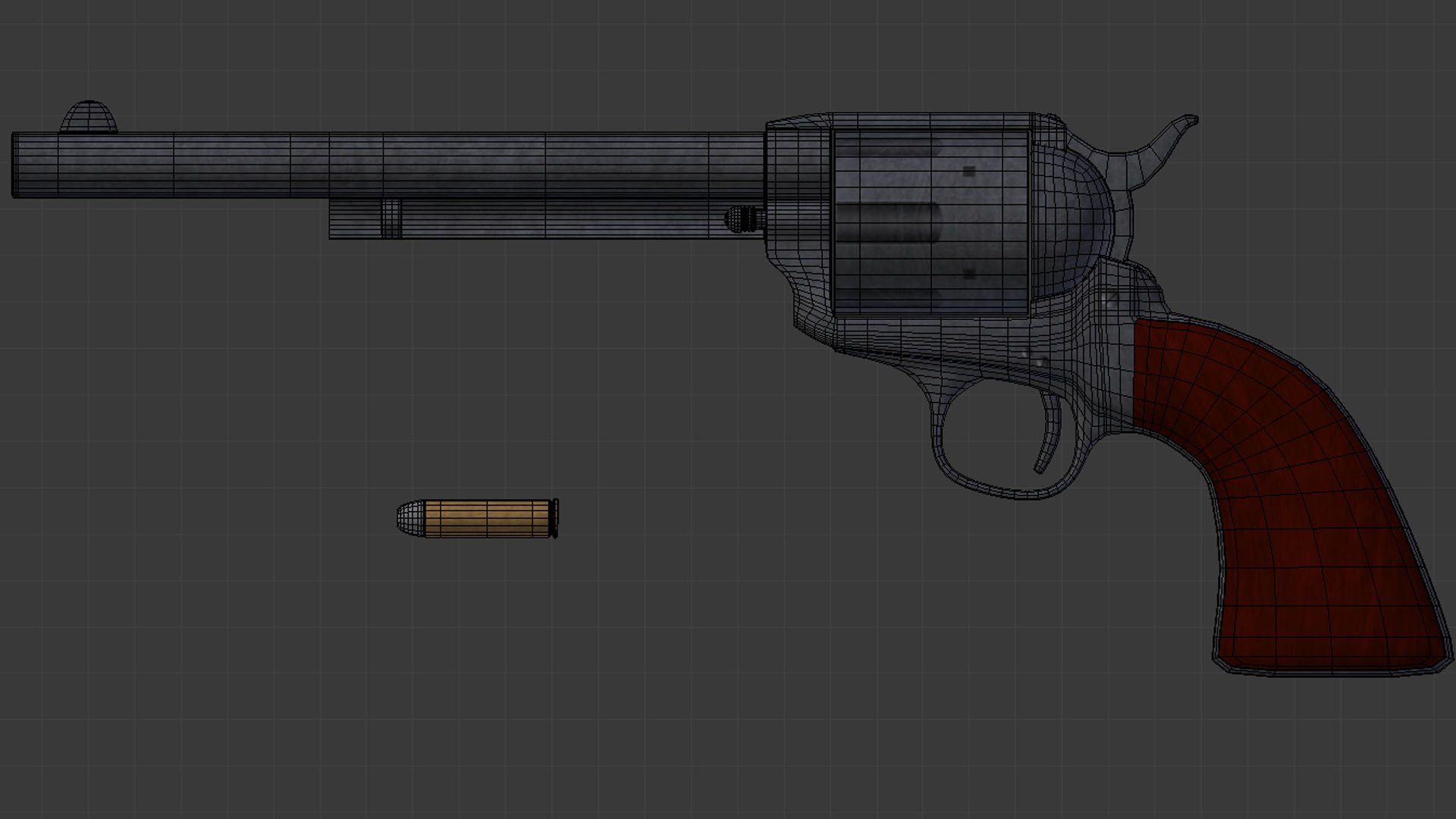 3d Obj Ready Colt 45 Revolver