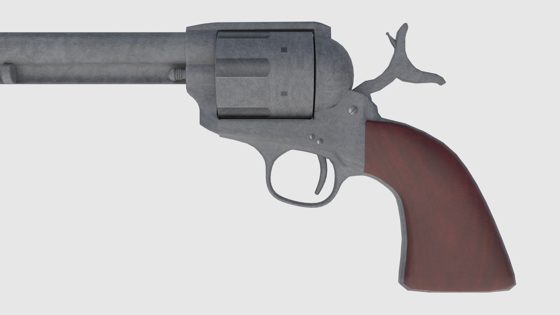 3d Obj Ready Colt 45 Revolver