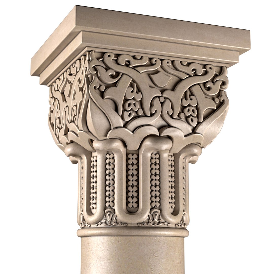 3D Model Column In Oriental Style Arabic Columns - TurboSquid 1980377