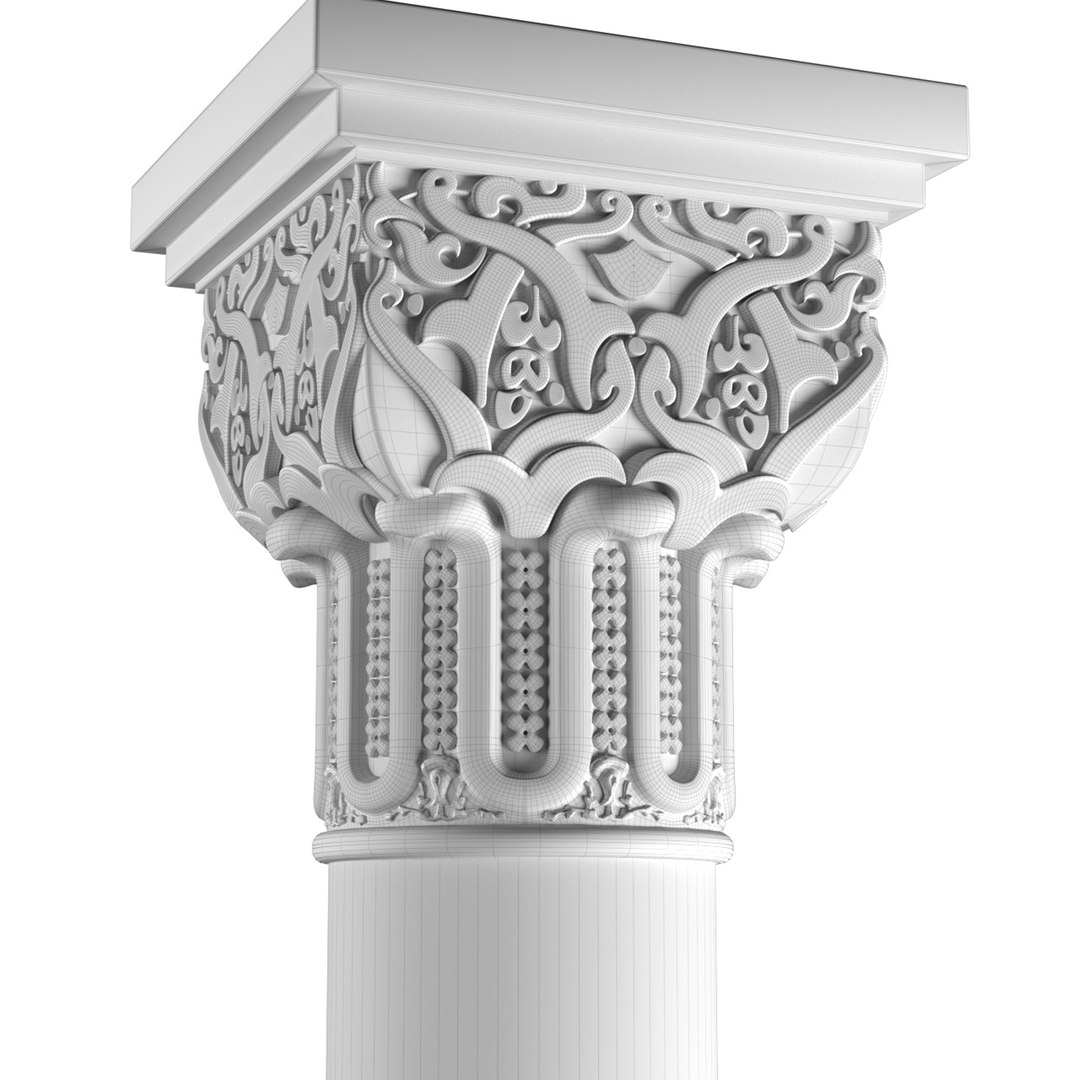 3D Model Column In Oriental Style Arabic Columns - TurboSquid 1980377