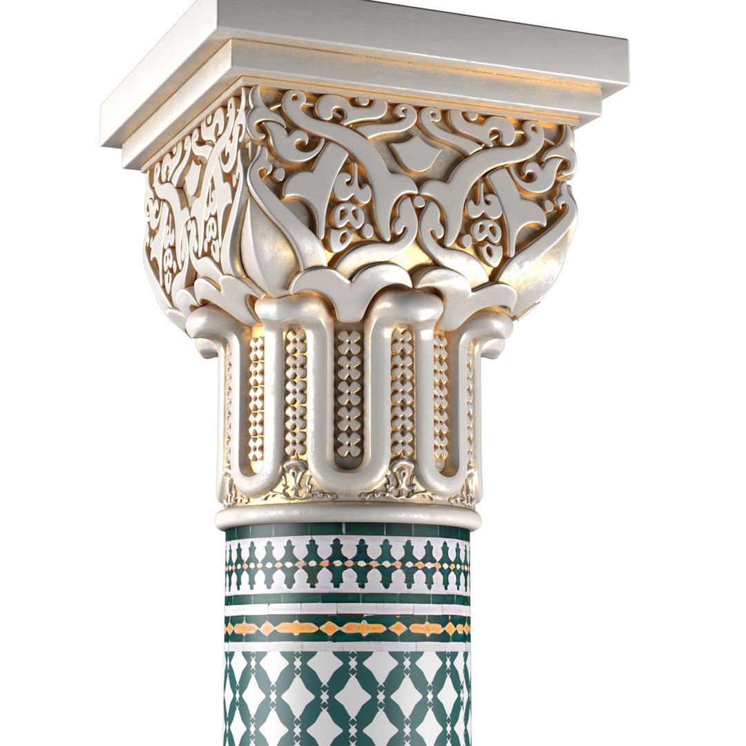 3D Model Column In Oriental Style Arabic Columns - TurboSquid 1980377