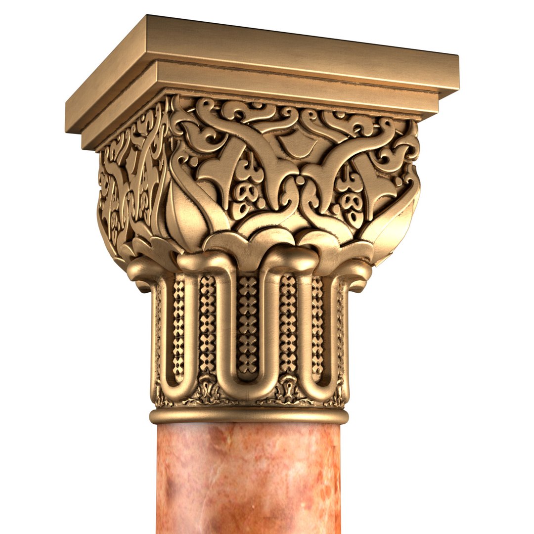 3D Model Column In Oriental Style Arabic Columns - TurboSquid 1980377