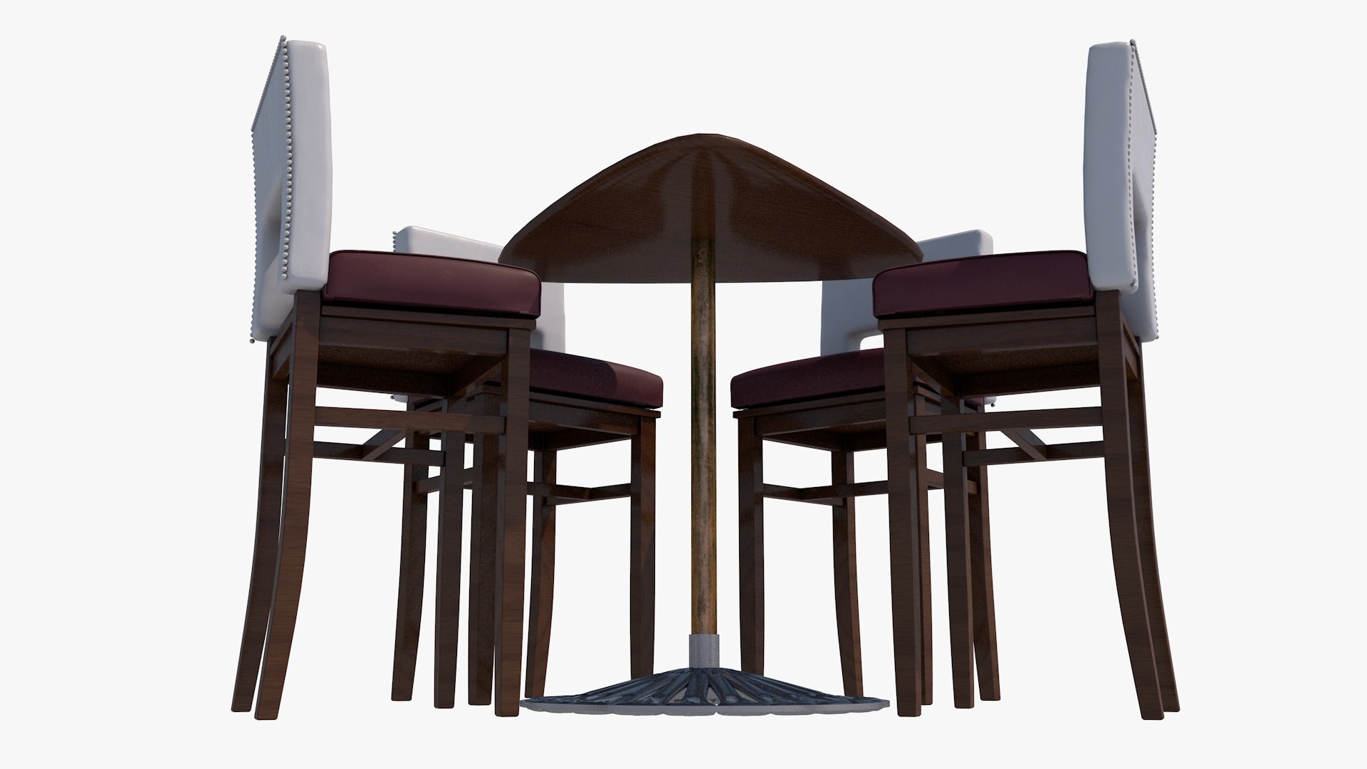 3D Cafe Table Model - TurboSquid 1763376