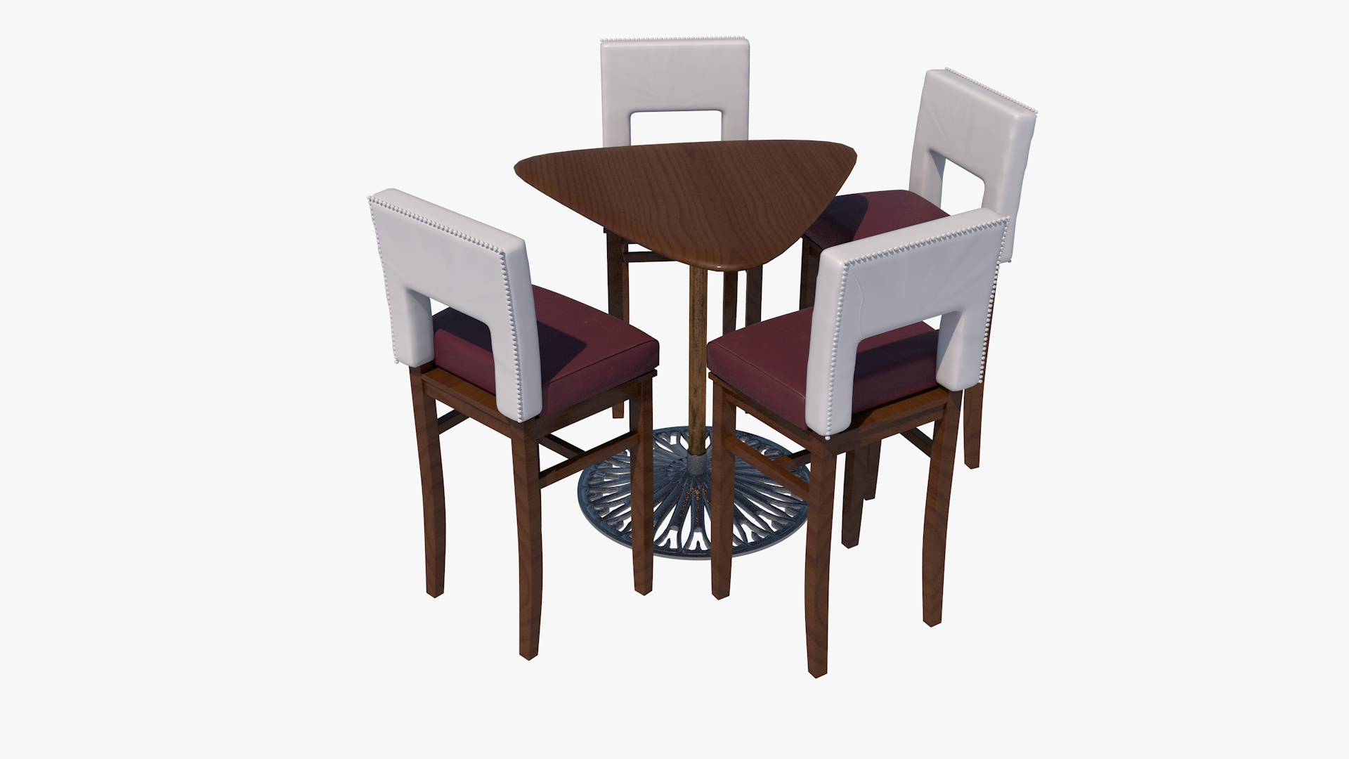 3D Cafe Table Model - TurboSquid 1763376