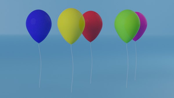 3D Colorful Balloons - TurboSquid 1975706