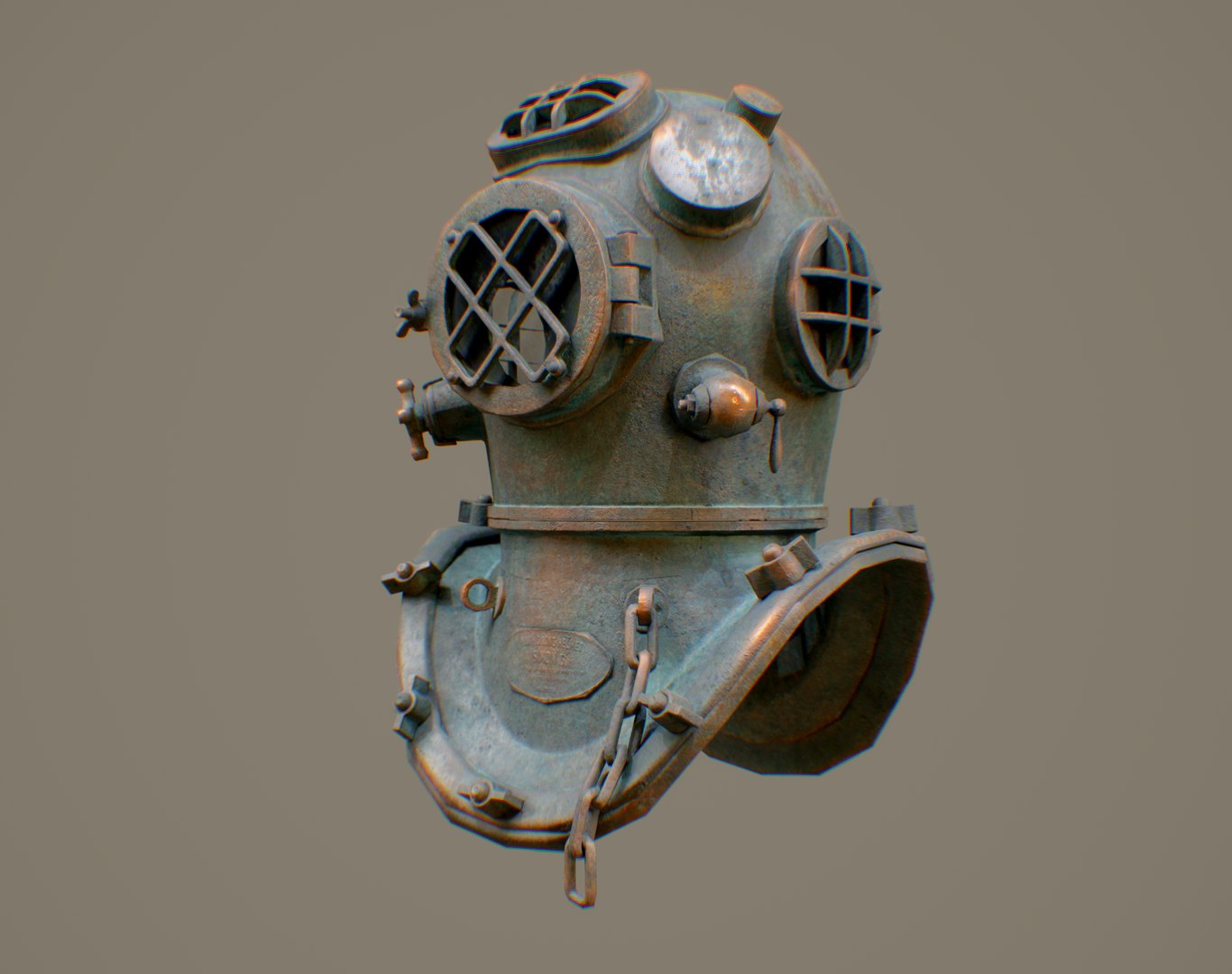 Old Navy Diving Helmet 3D Model - TurboSquid 2319950