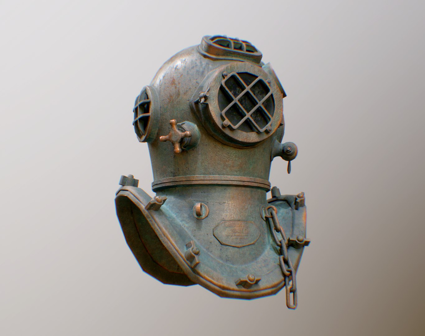 Old Navy Diving Helmet 3D Model - TurboSquid 2319950