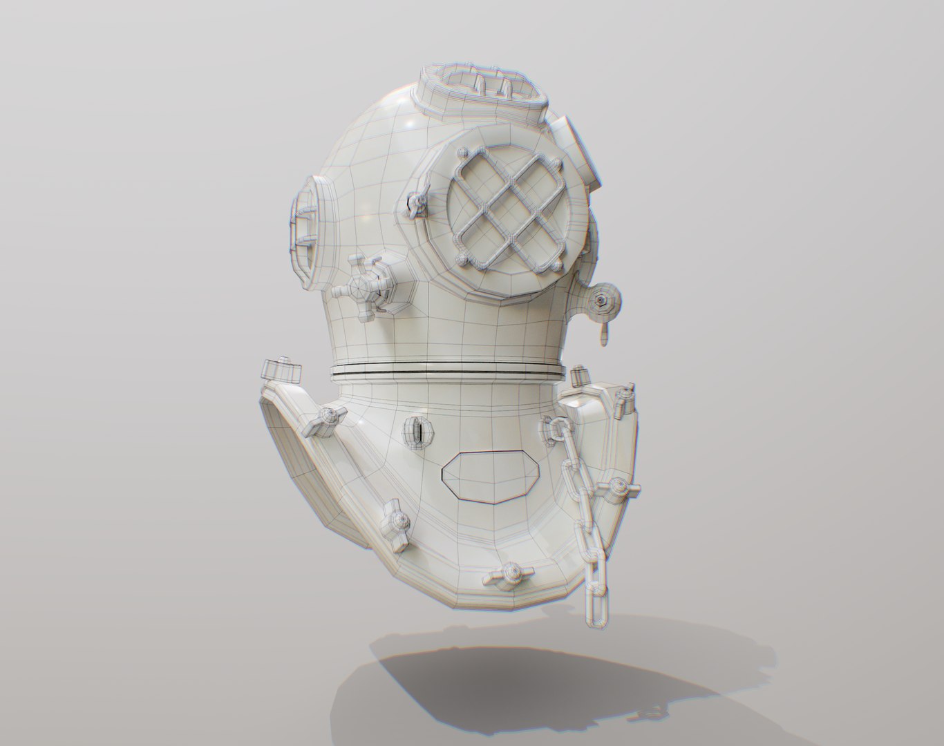 Old Navy Diving Helmet 3D Model - TurboSquid 2319950