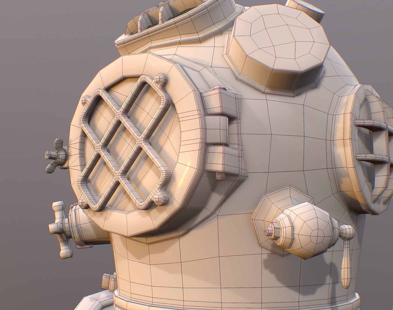 Old Navy Diving Helmet 3D Model - TurboSquid 2319950