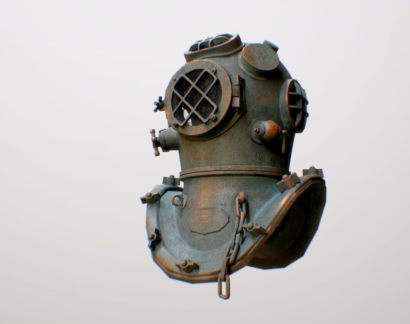 Old Navy Diving Helmet 3D Model - TurboSquid 2319950