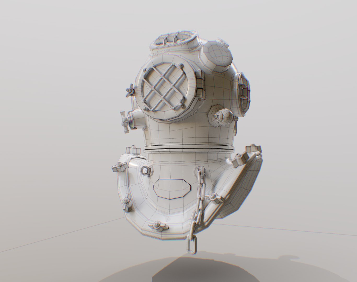 Old Navy Diving Helmet 3D Model - TurboSquid 2319950