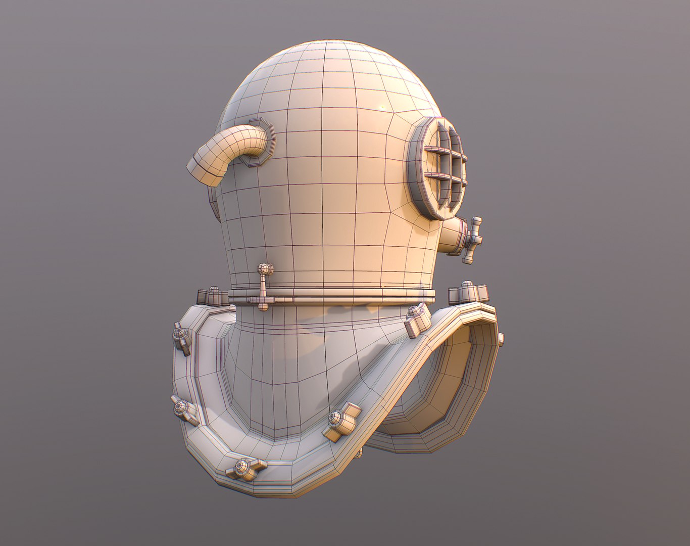 Old Navy Diving Helmet 3D Model - TurboSquid 2319950