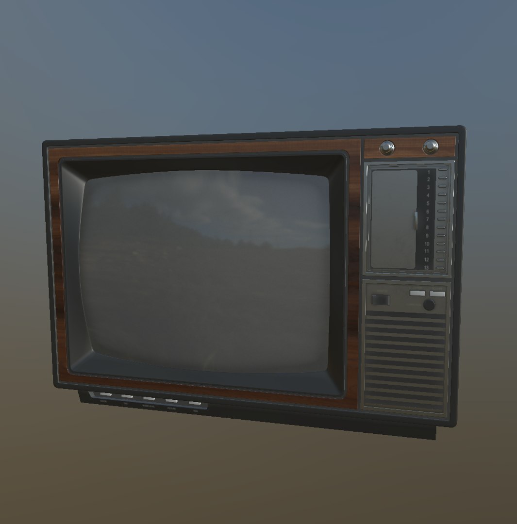 Old School Vintage Tv 3D Model - TurboSquid 1545321