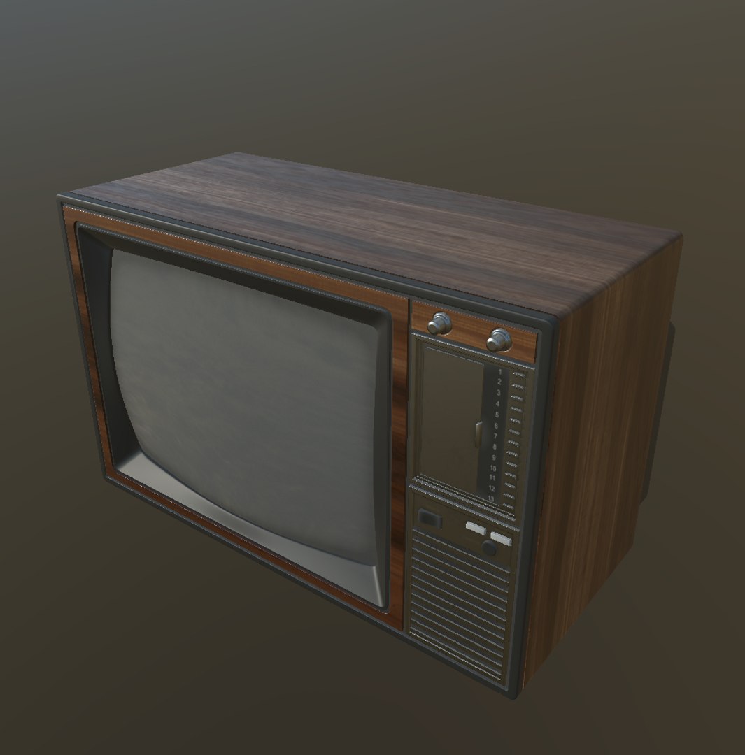Old School Vintage Tv 3D Model - TurboSquid 1545321